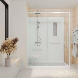 Aurlane Aurlane - cabine de douche s&eacute;curis&eacute;e et accessible &agrave; tous 160x85x220cm - mitigeur thermostatique