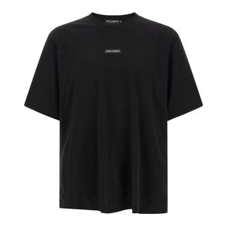 Dolce & Gabbana Baumwoll-T-Shirt - - Tops - Herren - Schwarzk - M