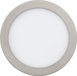 Eglo connect LED Einbauleuchte Fueva-C, Smart Home Einbaulampe, Material: Metallguss, Kunststoff, Farbe: Nickel matt, Ø: 22,5 cm, dimmbar, Weißtöne und Far