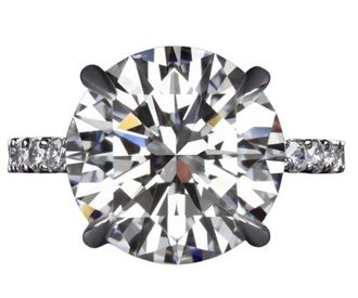 Verde 5ct IGI Certified Lab Grown Round Cut Diamond Ring