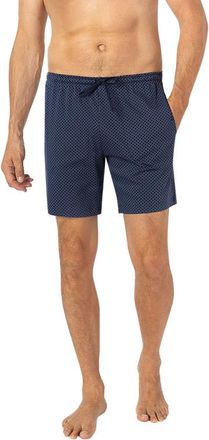 Novila Herren Pyjamashorts blau Gemustert