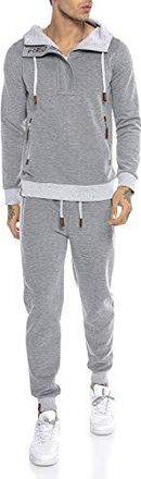 Red Bridge Combinaison de jogging Hommes Jogger Ensemble Sweat &agrave; capuche Pantalon surv&ecirc;tement Gris XL