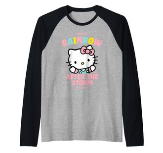 Hello Kitty Rainbow Sweet Cute Fun XOXO Classic Friendship Raglan