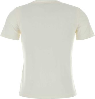Chlo&eacute; Logo-Embroidered Lemon Print T-Shirt - White