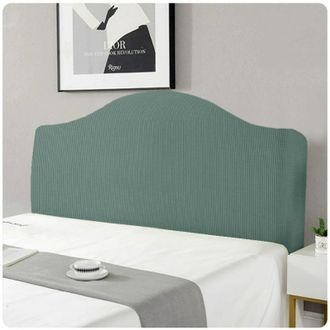 Generic Europ&auml;ischer Stil unregelm&auml;&szlig;ig gew&ouml;lbt Bettkopfteil Bezug hochelastisches Strick Stretch Staubschutzh&uuml;lle f&uuml;r Kopfteil Bezug Gr&uuml;n 160-180cm