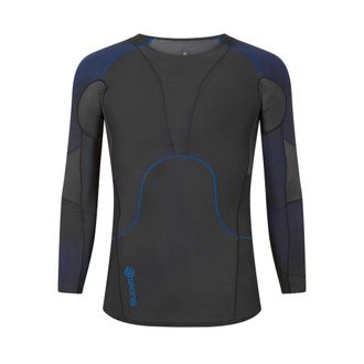 It's Skin Base Layer Oberteil f&uuml;r Herren, Kontrast-&Auml;rmel (Schwarz)