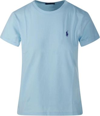 Ralph Lauren Femme, Tops, Bleu, Taille: 36 FR Big Pony Jersey T-Shirt