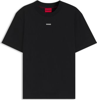 HUGO BOSS Herren Dapolino Relaxed-Fit T-Shirt aus Baumwolle mit Logo-Print Schwarz001 XXL
