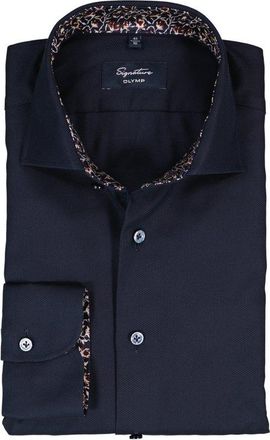 Olymp Herren Hemden blau Baumwolle