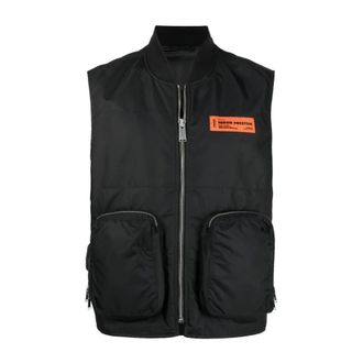 Heron Preston Zip Pocket Weste Jacke - - Jackets - Herren - Schwarzk - M