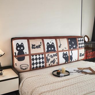 Generic Vintage Patchwork &Uuml;berzug Bettkopfteil Bezug im franz&ouml;sischen Stil mit k&uuml;nstlerischem staubdichtem Kopfteil Bezug Stretch Polsterbezug im Bohemian Sch