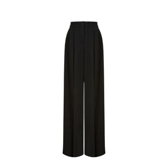 Alberta Ferretti Fluid Stretch Cady Hosen - - Trousers - Damen - Schwarzk - S