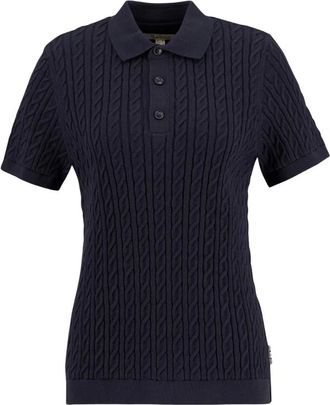 Barbour Femme, Tops, Bleu, Taille: 36 FR Hartland Knitted Polo