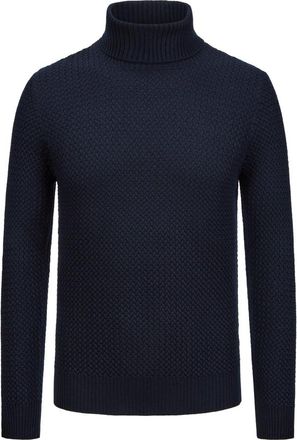 Gran Sasso Rollkragenpullover aus Schurwolle in Flechtstrick in