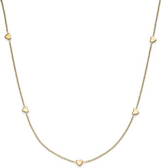s.Oliver Necklace - Elegante Halskette aus poliertem Edelstahl - IP Gold - Rolokette 45 cm - wasserfest & hautfreundlich