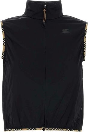 Burberry Femme, Vestes, Noir, Taille: 36 FR Veste sans manches Langham en nylon