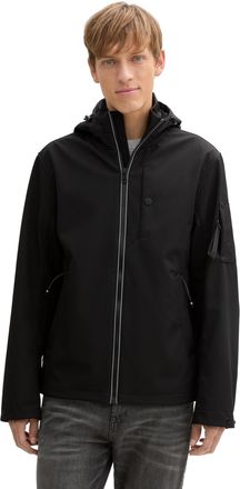 Tom Tailor Hybrid Lightweight Steppjacke mit Kapuze im Stehkragen, smokey olive green, XS