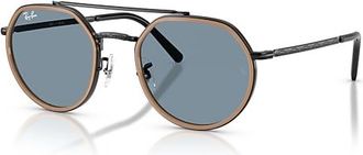 Ray-Ban Rb3765 Sonnenbrillen Schwarz Fassung Blau Glas 53-22