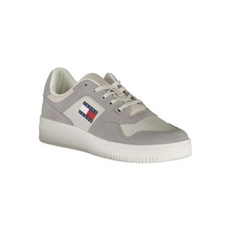 Tommy Hilfiger Color-Block Leather Sneaker - Gray