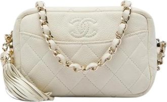Chanel Pre-owned Quilted Caviar Leather Crossbody Bag - - Pre-owned - Damen - Wei&szlig; - ONE SIZE