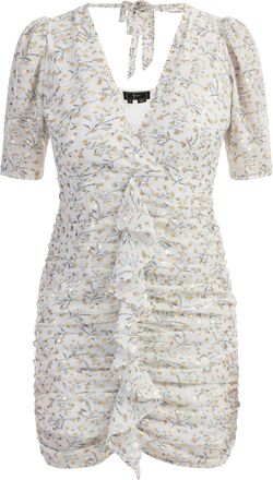 Faina Drapiertes Kleid Damen Wollwei&szlig; Mehrfarbig