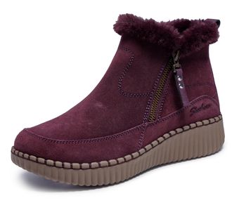 Skechers Damen Wilshire BLVD-Fresh Zip Stiefelette, Wein, 39 EU