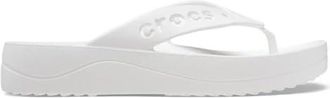 Crocs Femme Baya Platform Flip Tongs, White, 38/39 EU