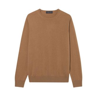Brooks Brothers Pull en cachemire &agrave; col rond - Homme - Pulls - Brun - Taille: XL