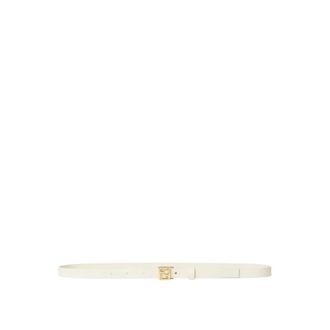 Fendi FF 15 mm Lederg&uuml;rtel - - Accessories - Damen - Wei&szlig; - 85 CM