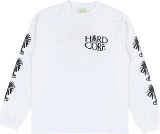 Aries Homme, Sweatshirts et sweats &agrave; capuche, Blanc, Taille: XL T-Shirt Manches Longues Palm