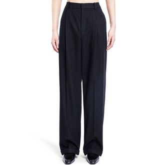 Saint Laurent Mens Black Cashmere Casual Pants