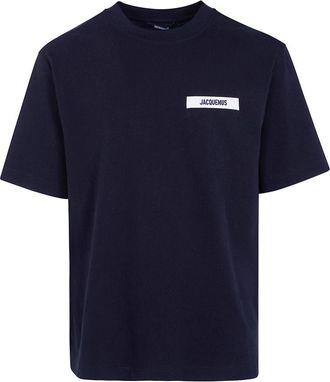 Jacquemus Homme, Tops, Noir, Taille: L Le T-shirt Gros Grain