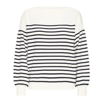 Ichi Ichi, Femme, Pulls, Blanc, Taille: 38 FR Tricot &agrave; col rond