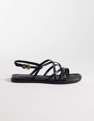 Tommy Hilfiger Riemchen-Sandalen in Schwarz