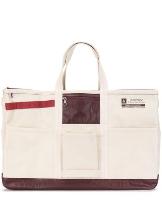 As2ov sac cabas Alberton &agrave; poches - Blanc