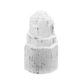 NKlaus Selenit Eisberg 6x3,5cm - Selenit im Eisberg Design, handgefertigt für stimmungsvolle Beleuchtung und spirituelle Räume, perfekte Deko für Meditation 