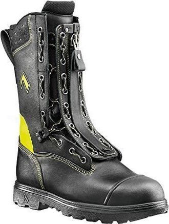 Haix Fire Flash Gamma Botte à lacet et glissière avec une protection anti-coupure classe 2. noirUK 7-7.5 / EU 41