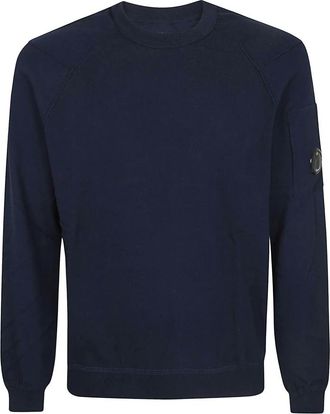 C.P. Company C.p. Company, Homme, Pulls, Bleu, Taille: L Cotton Sea Island Crewneck Lens Knit