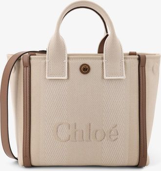 Chlo&eacute; Chlo&eacute; Carry canvas crossbody bag with oversized logo on the front - CHLOE - gender_Woman