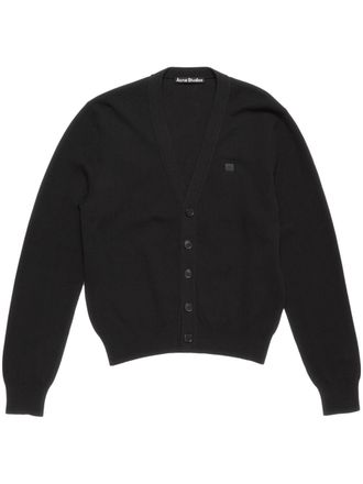 Acne Studios cardigan à appliqué - Noir