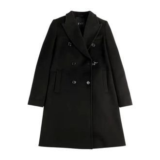 Fay Femme, Manteaux, Noir, Taille: 40 FR cappotti e trench poliestere