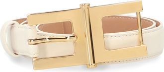 Elisabetta Franchi G&uuml;rtel mit Logo-Schnalle - - Accessories - Damen - Wei&szlig; - L
