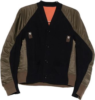 sacai Femme, Pulls, Multicolore, Taille: 38 FR V-Neck Cardigan