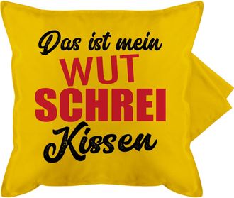 Shirtracer Kissenbezug - Statement - Das ist Mein Wut Schrei - 50 x 50 cm - Gelb - schreikissen Statement-Kissen Statements schreien kuschelkissen wutkissen sofa
