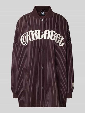 Karo Kauer Oversized Hemdjacke mit Label-Stitching