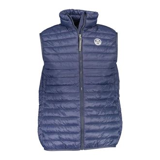 North Sails Blau &Auml;rmellose Jacke mit Taschen und Logo - - Jackets - Herren - Blau - XL