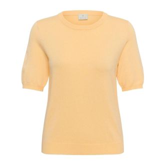 Kaffe Rundhals-Strickpullover - - Knitwear - Damen - Gelb - S
