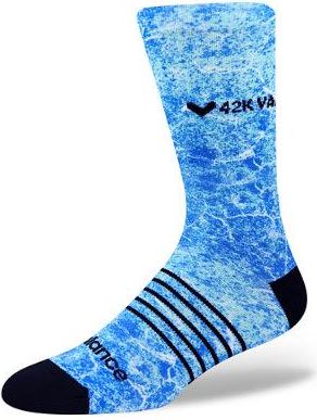 New Balance Unisex Valencia Marathon Pro Run Crew Sock in Blau, Nylon, Gr&ouml;&szlig;e S