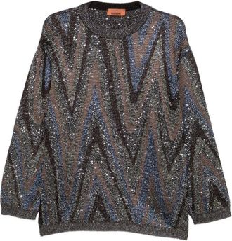 Missoni Pull col rond orn&eacute; de sequins - Homme - Pulls - Multicolore - Taille: L