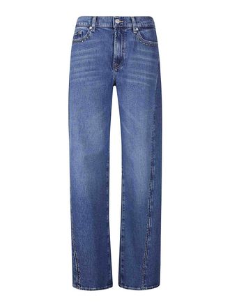 7 For All Mankind Jean Droit - Bleu